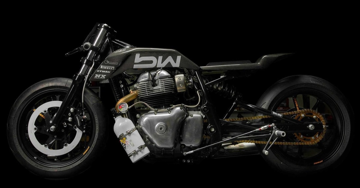 Royal Enfield Continental GT modified with 865 cc kit and NOS tank ...